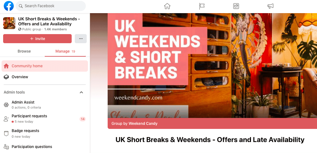 UK Short Breaks & Weekends - Exclusive Facebook Group - WeekendCandy